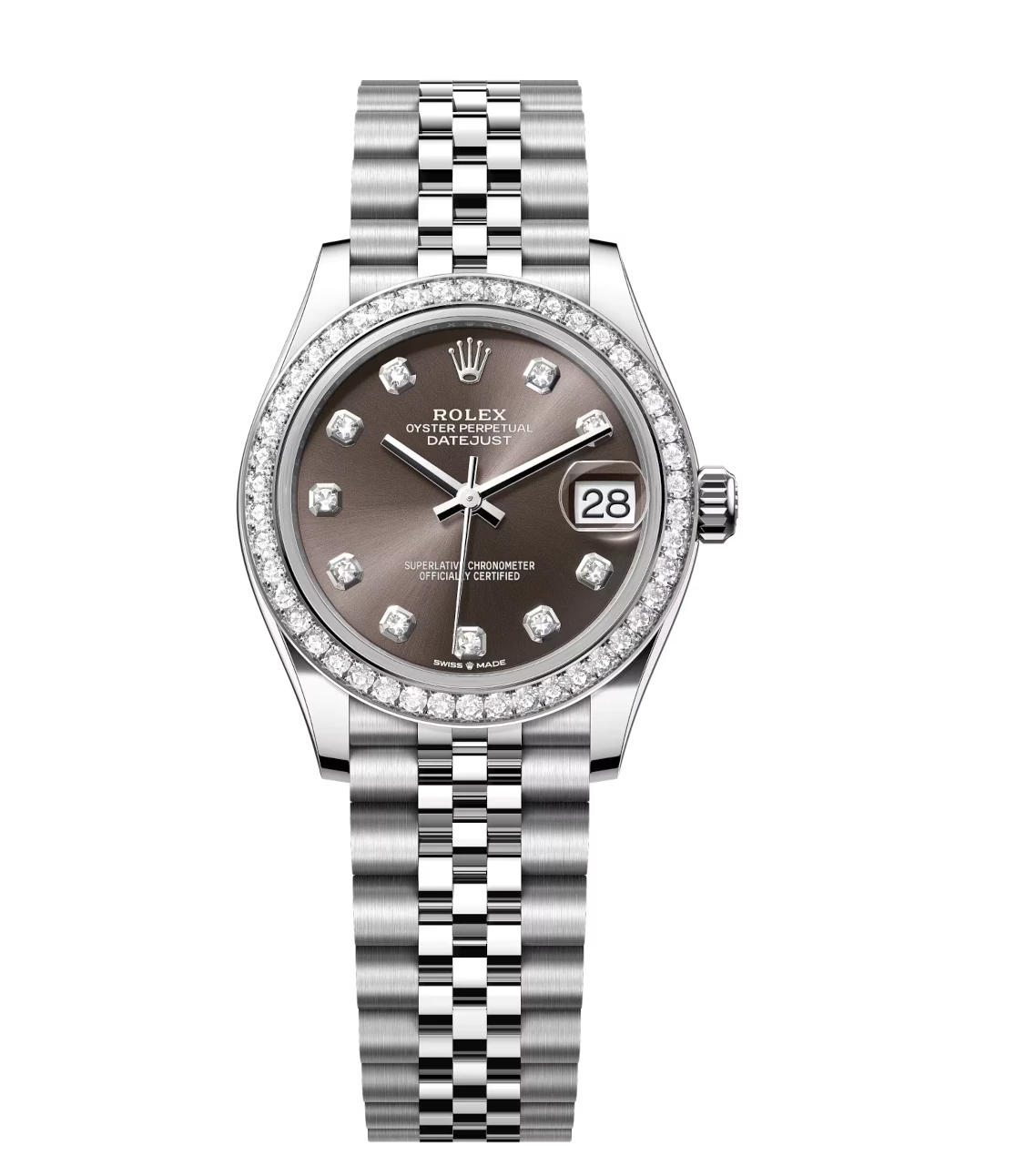 Rolex Datejust 31 Oyster Perpetual Oystersteel and white gold dark grey ...