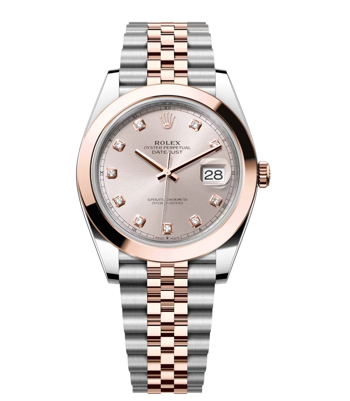 Rolex Datejust 41 Oyster Perpetual Oystersteel and Everose gold Sundust ...