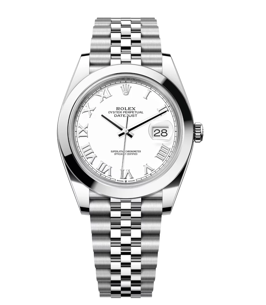 Rolex Datejust 41 Oyster Perpetual Oystersteel and white dial Jubilee ...