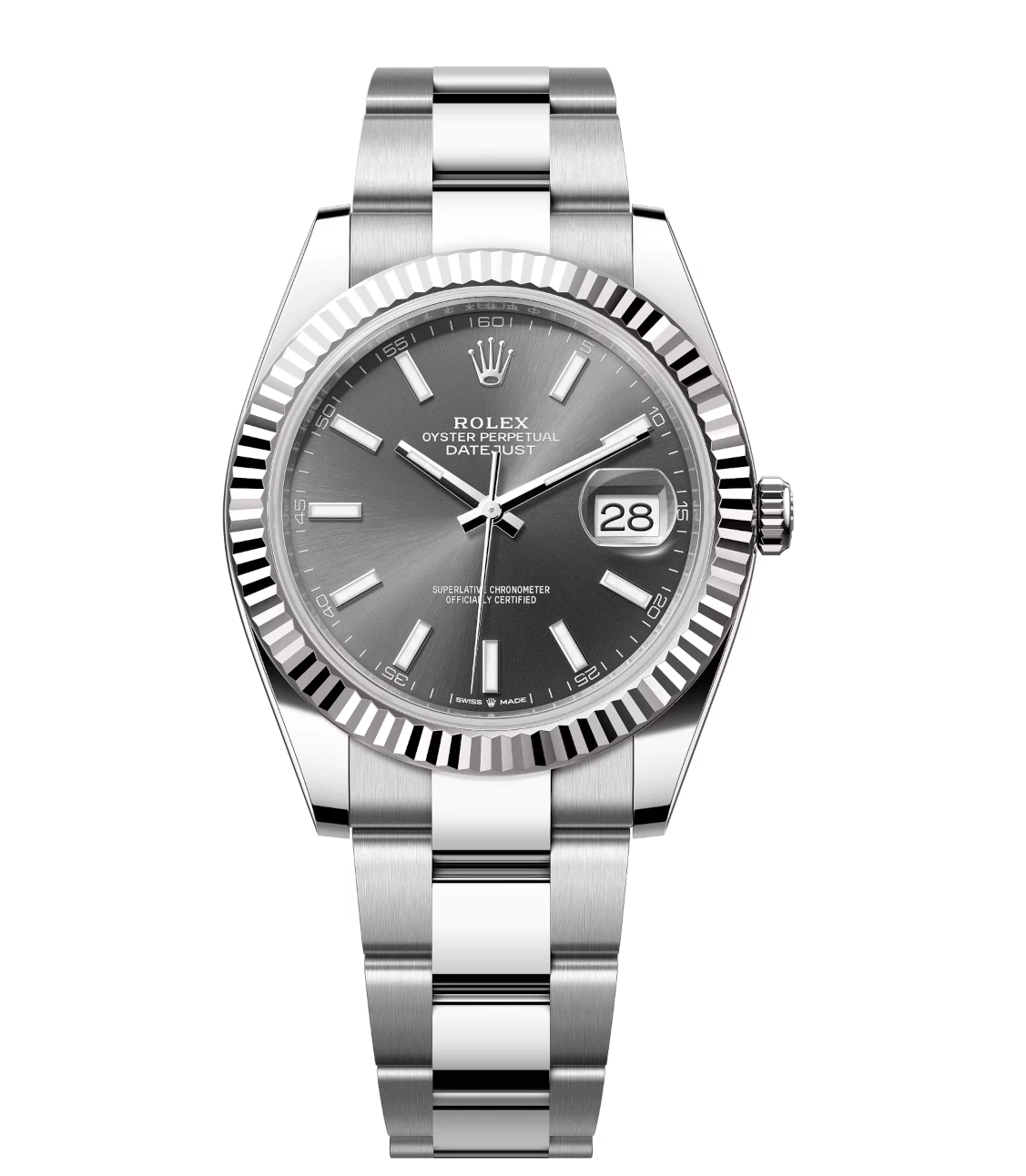 Rolex Datejust 41 Oyster Perpetual Oystersteel and white gold slate ...