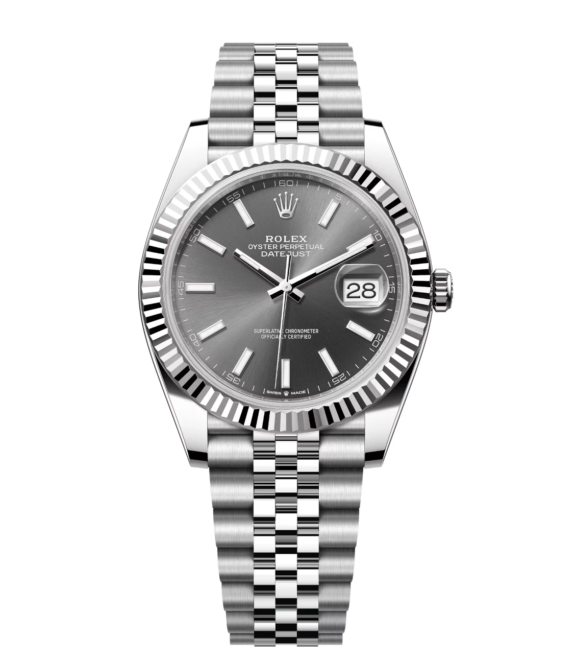 Rolex Datejust 41 Oyster Perpetual Oystersteel and white gold slate ...